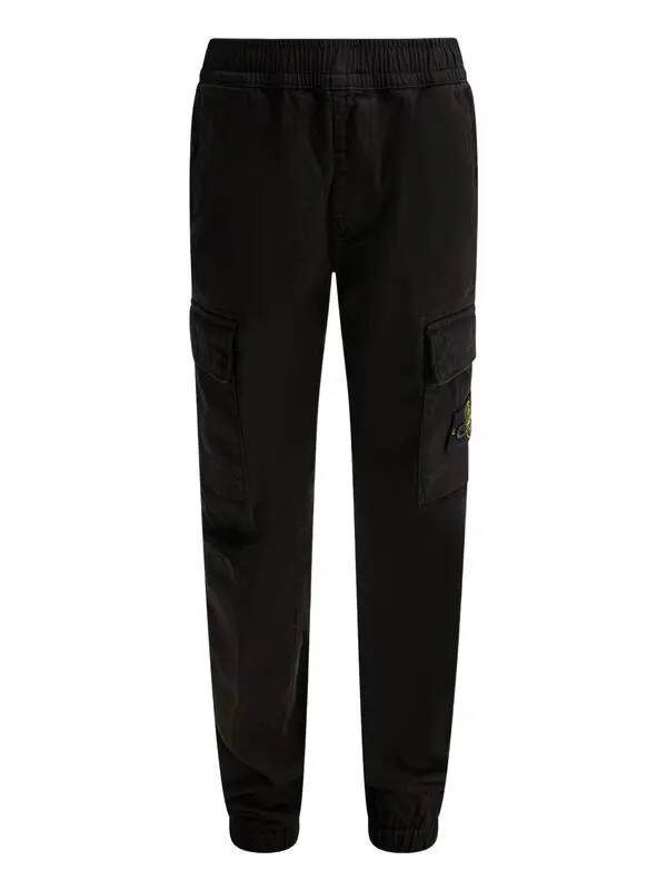 Stone Island Elastic Waist Cargo Pants - Black