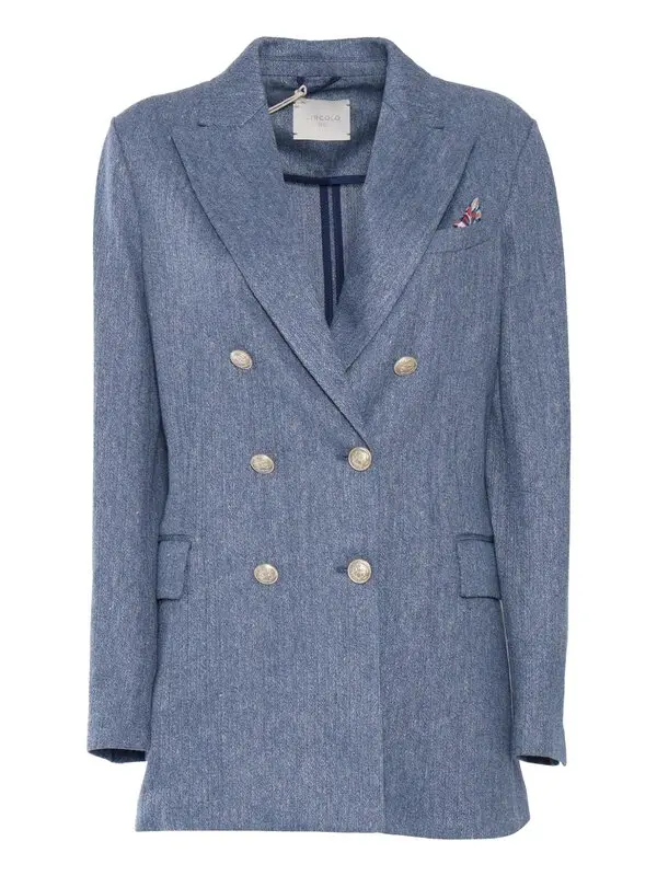 CIRCOLO 1901 Double-breasted Blazer - Gray