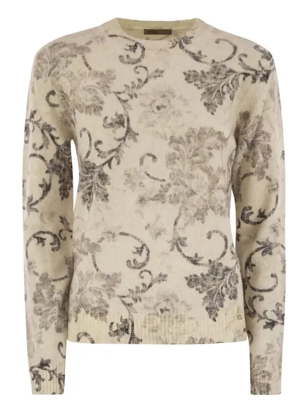 Herno Printed Sweater - Nude