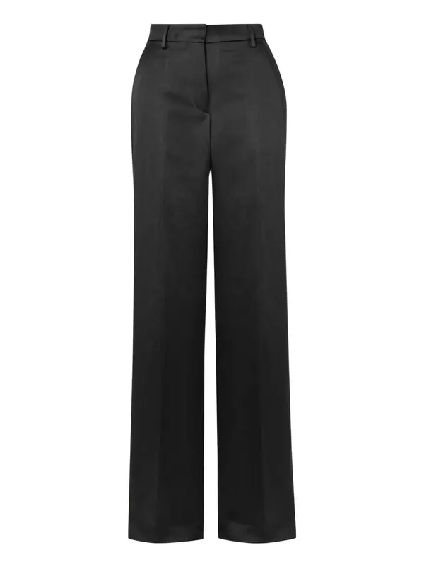 Dries Van Noten Satin Blend Trousers - Black