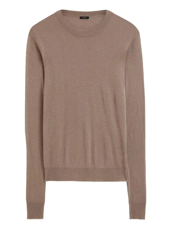 JOSEPH Cashmere Crew-neck Top - Brown