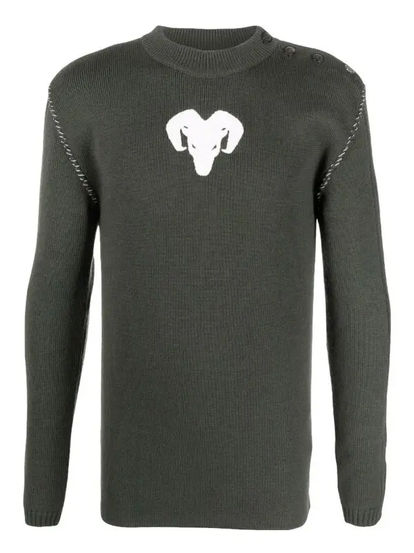 MAISON MARGIELA Logo Knit Sweater - Black