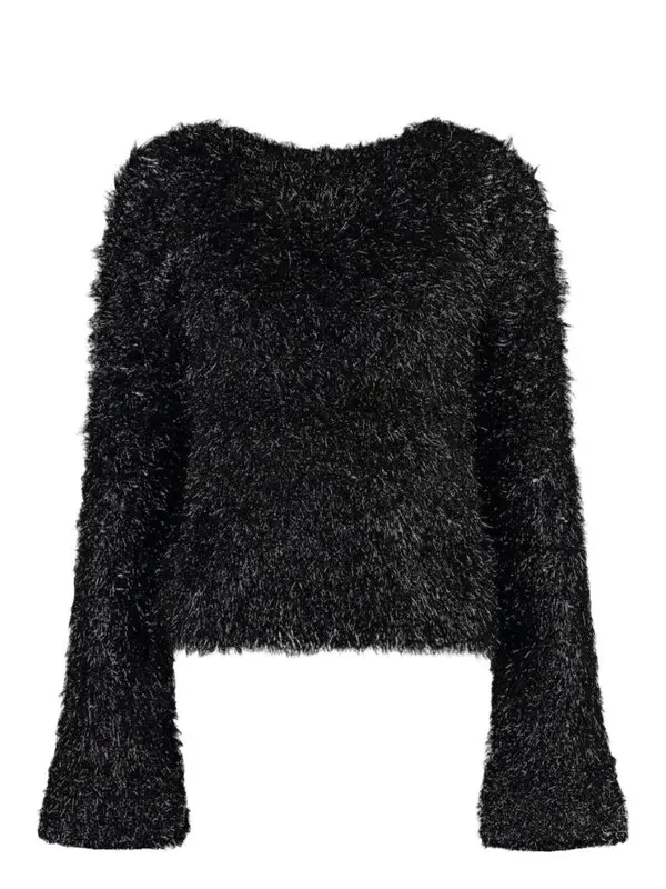 Victoria Beckham Faux Fur Open-back Jumper - Black