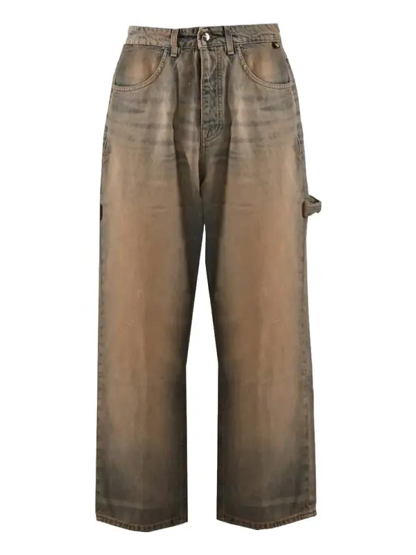 BARROW Faded Denim Jeans - Brown