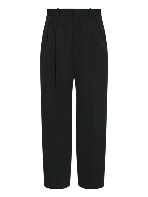 THE ROW Zev Pleated Trousers - Black