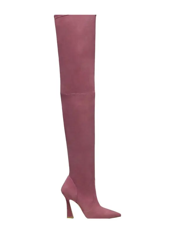 STUART WEITZMAN Ultravinnie Boot 100 Over-the-knee Sculpted Heel Boots - Red