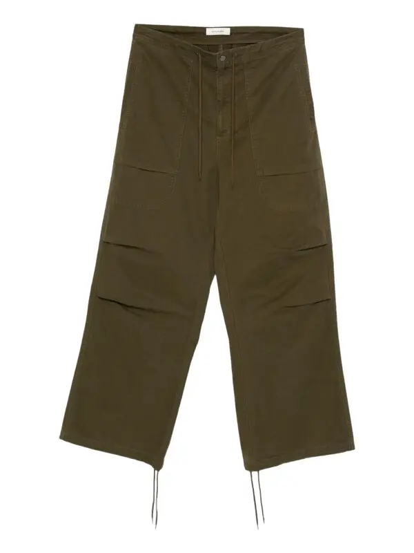 ENTIRE STUDIOS Workwear Trousers With Drawstring Waist And Cuffs - Green