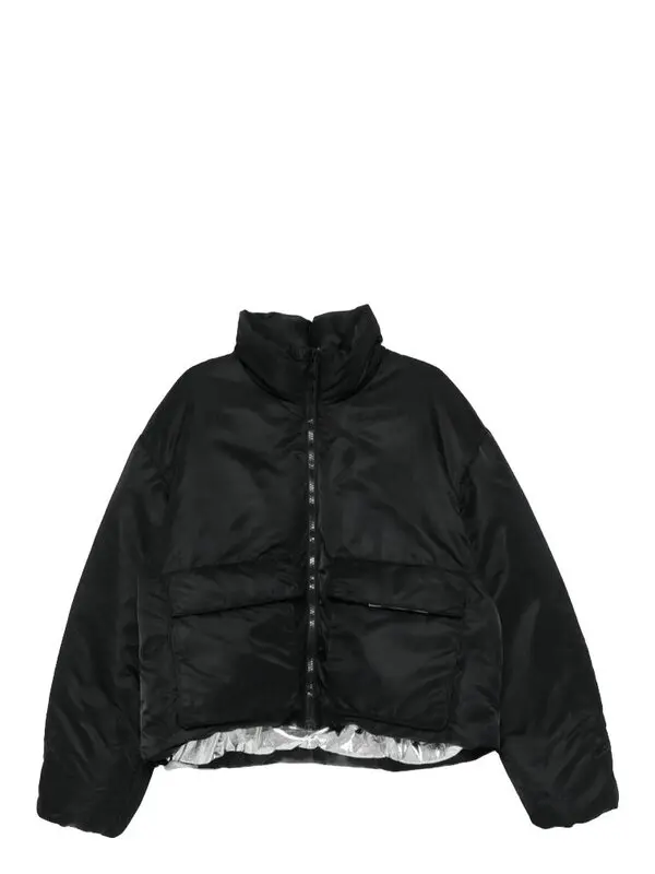 PURPLE BRAND Zip-front Flap-pocket Stand Collar Jacket - Black