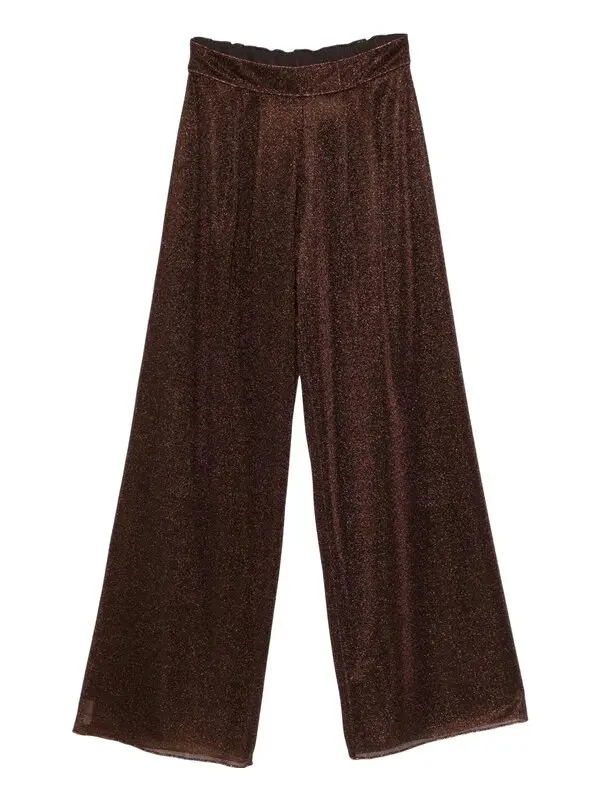 Oseree Wide-leg Sequin Trousers - Black