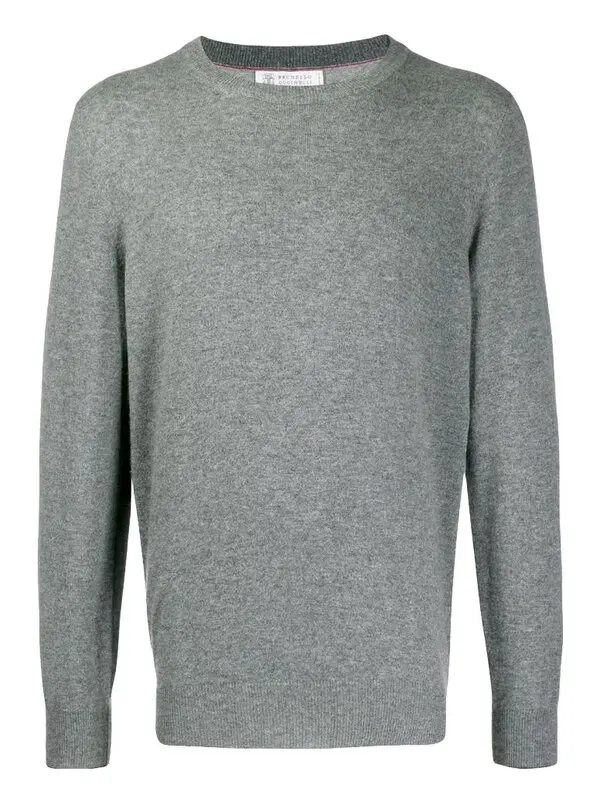 Brunello Cucinelli Crewneck Knitted Jumper - Grey