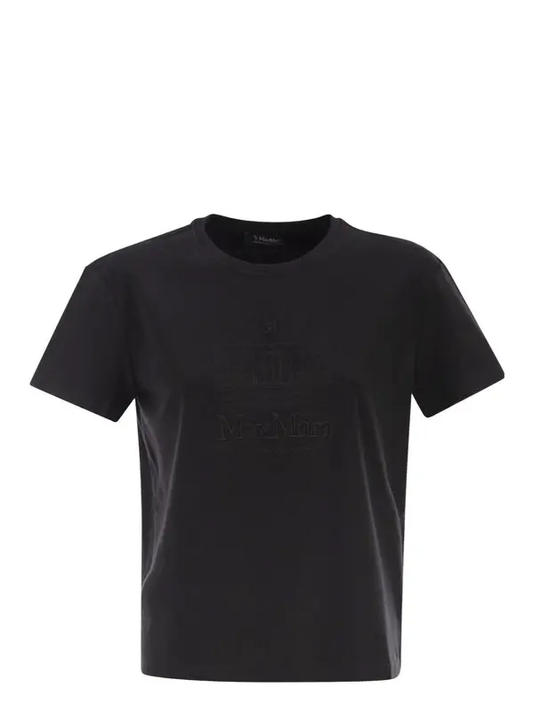 Max Mara Graphic-embroidered Crewneck T-shirt - Black