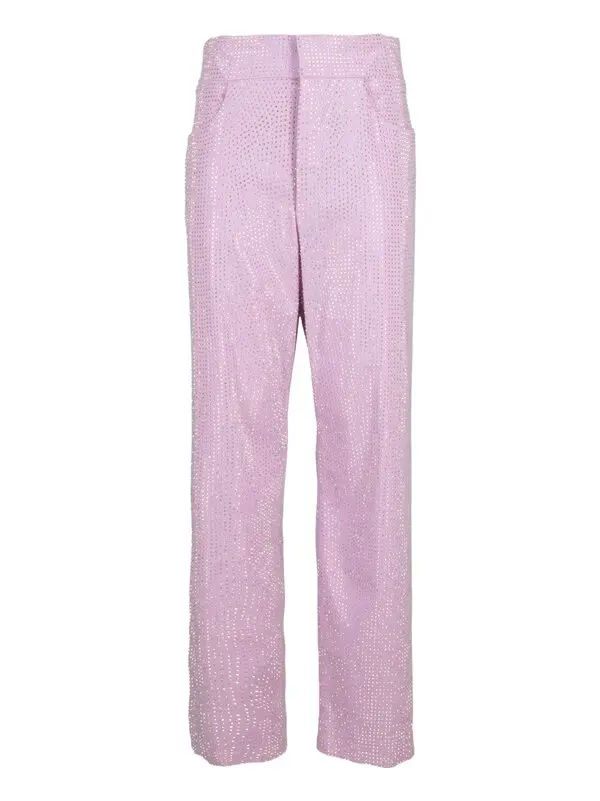 Giuseppe Di Morabito Crystal Embellished Straight Leg Trousers - Pink