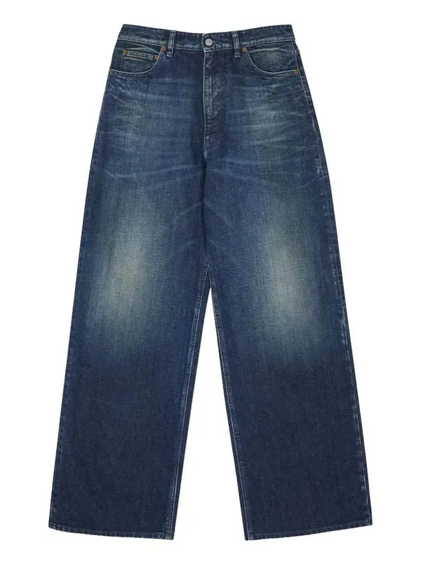 MAISON MARGIELA Logo Patch Wide-leg Jeans - Blue