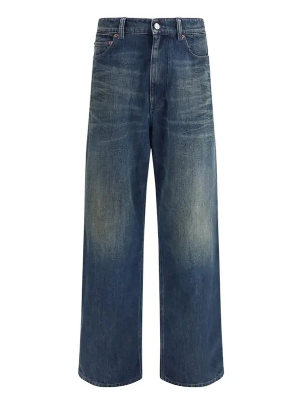 MAISON MARGIELA Logo Patch Wide-leg Jeans - Blue