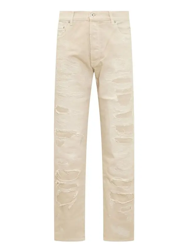 Heron Preston Straight-leg Distressed Jeans - Nude