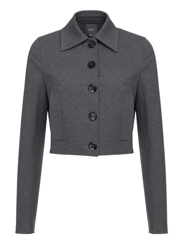 Pinko Short Single-breasted Jacket - Black