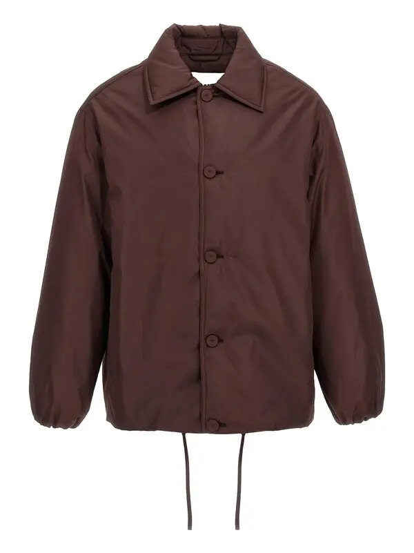 JIL SANDER Down Blouson Padded Jacket - Brown