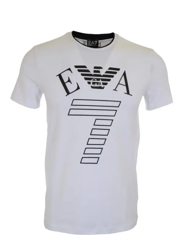 EA7 Logo Short-sleeved T-shirt - White