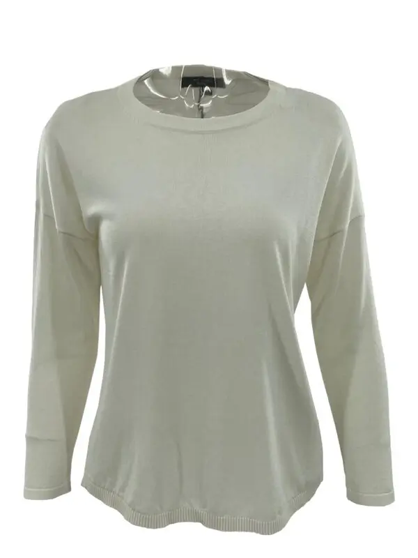 Max Mara Round Neck Long Sleeve Sweater - Gray