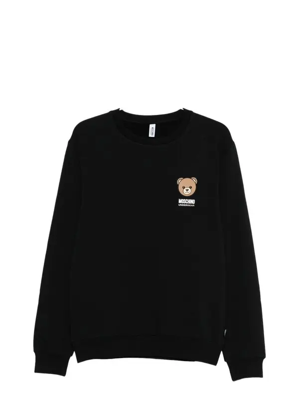 Moschino Teddy-print Sweatshirt - Black