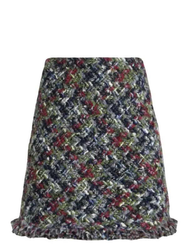 Etro Dyed Tweed Skirt - Black