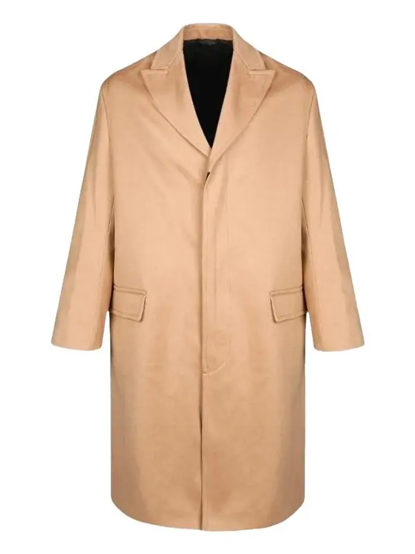 Ami Single-breasted Cotton Coat - Nude