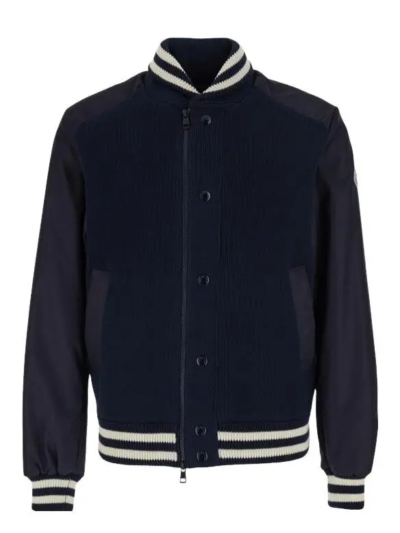 Moncler Panelled Zip-up Cardigan - Black