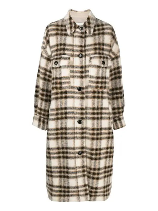 Isabel Marant Étoile Checked Shirt Coat - Nude