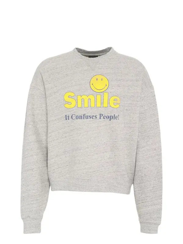 Dsquared2 Crewneck Sweatshirt With Smiley Face Print - Grey