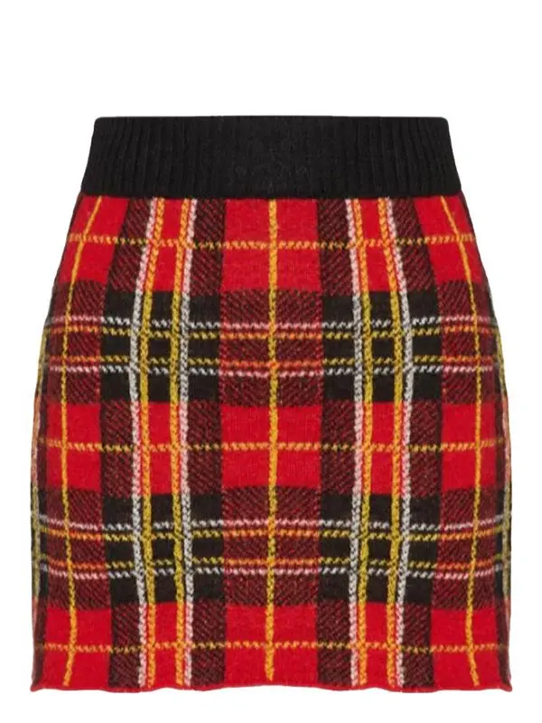 Red Valentino Plaid Mini Skirt - Multicolor