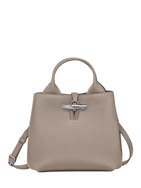 Longchamp Le Roseau S Top Handle Bag With Bamboo Closure - Clay Color