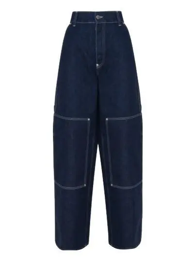 Stella McCartney Logo Detailed Wide-leg Jeans - Black