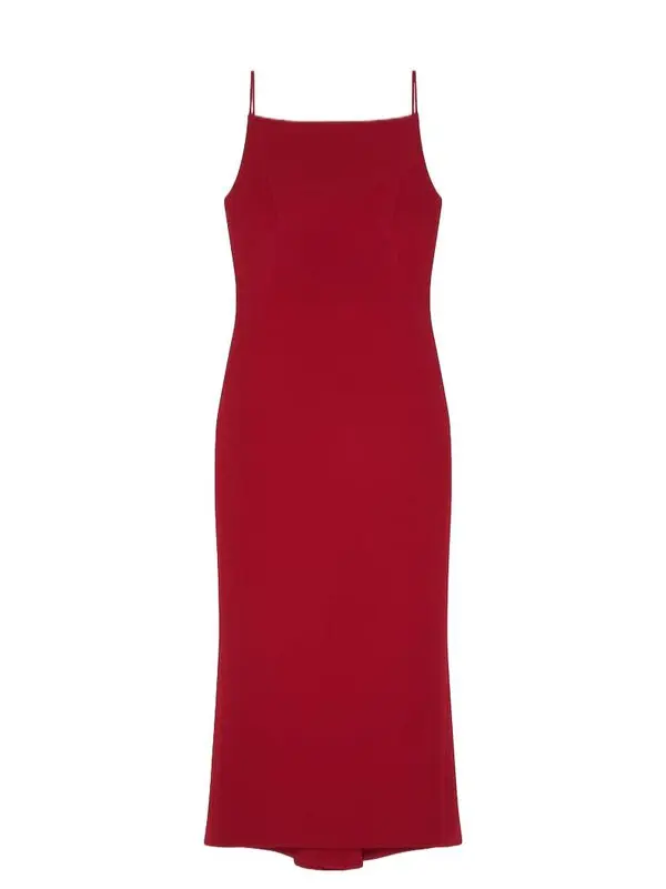 Givenchy Sliced Midi Dress - Deep Red