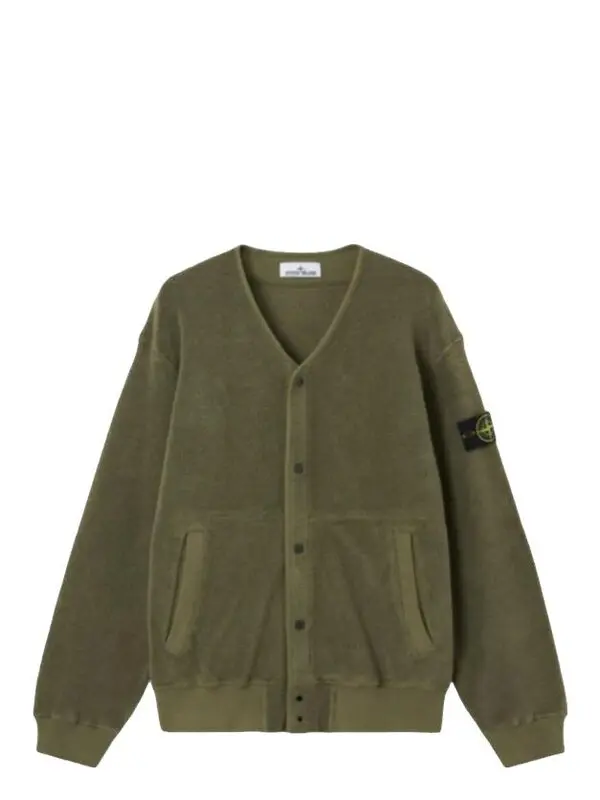 Stone Island Patch Pocket Cardigan - Military Green