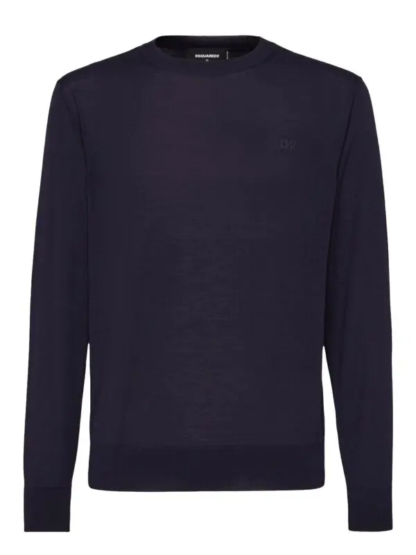 Dsquared2 Logo Embroidered Knit Jumper - Black