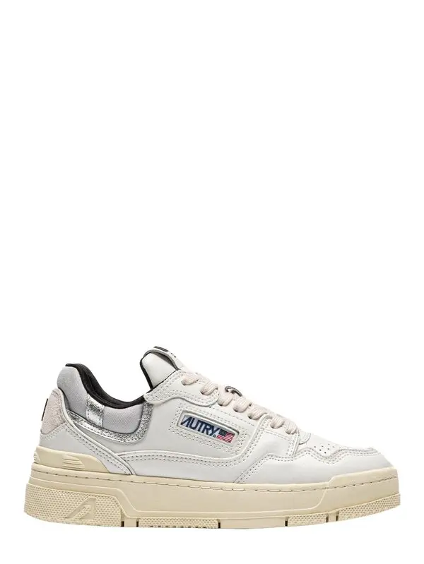AUTRY Low-top Sneakers With Logo Detail - White Silver