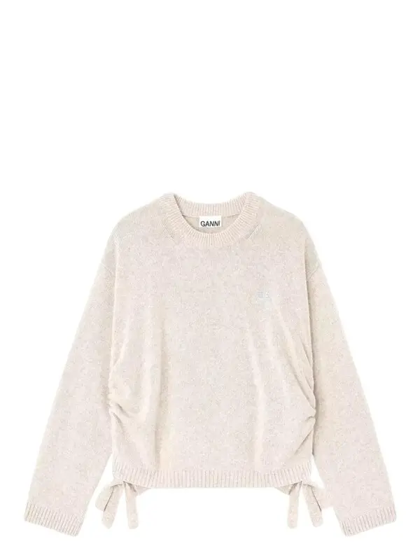 GANNI Side Tie Jumper - Nude