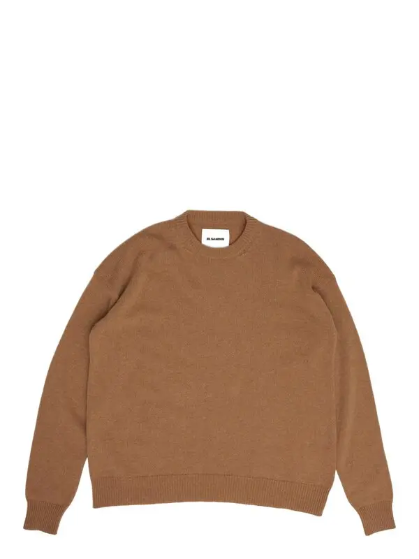 JIL SANDER Crewneck Long Sleeve Knitted Jumper - Brown