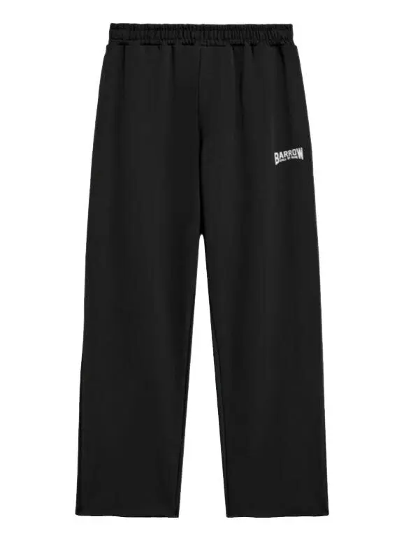 BARROW Loose Fit Trousers With Logo Embellishment - Black