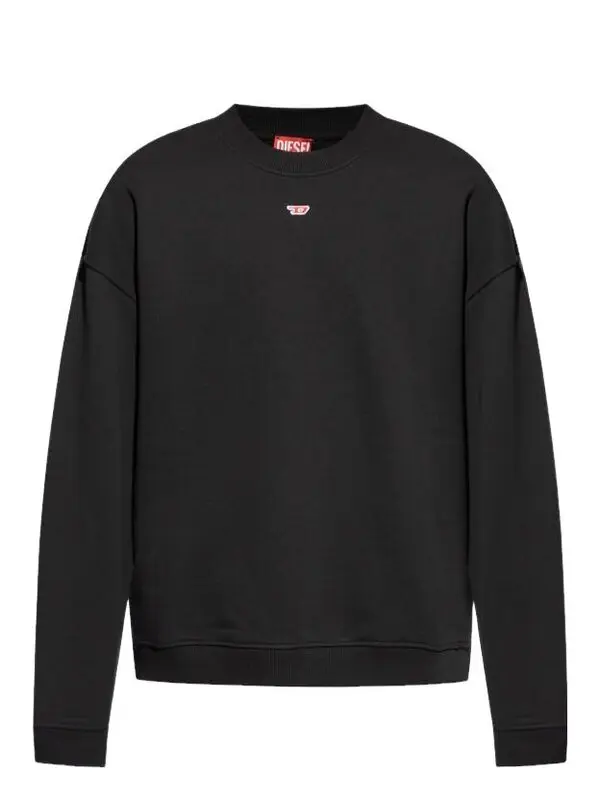 DIESEL® Long-sleeved Sweater With Round Neck And Ribbed Trim - Black
