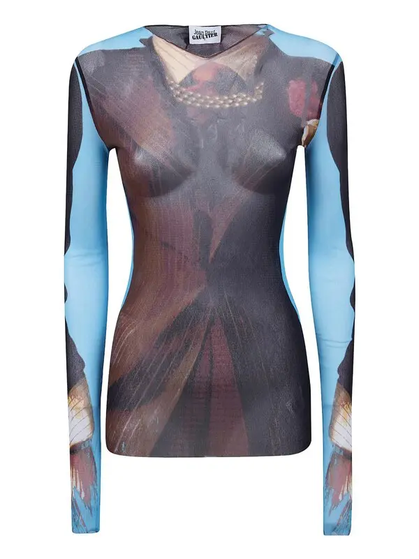 JEAN PAUL GAULTIER Long Sleeve Printed T-shirt - Multicolor