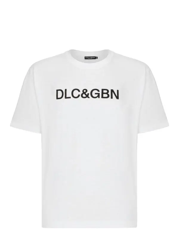 Dolce & Gabbana Dolce Gabbana Logo Printed Crewneck T-shirt - White