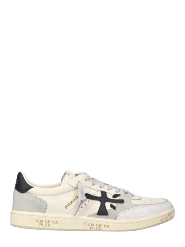 Premiata Lace-up Sneakers With Logo Detailing - White