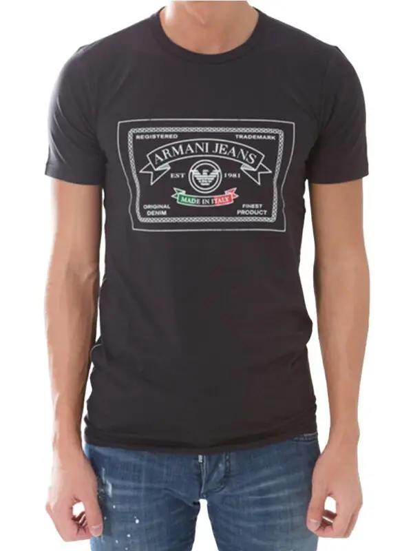 Emporio Armani Logo Details T-shirt - Black