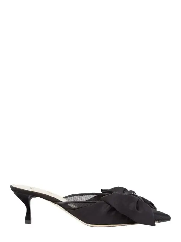 Fendi Colibrì Bow Detailed Pointed-toe Sabots - Black