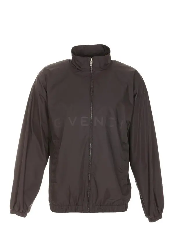 Givenchy Logo Zip-up Jacket - Black