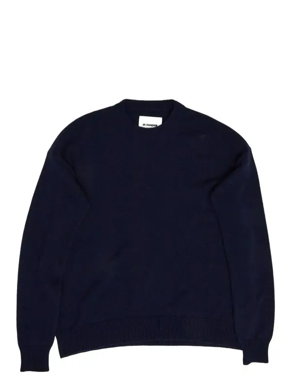 JIL SANDER Crewneck Knitted Jumper - Black