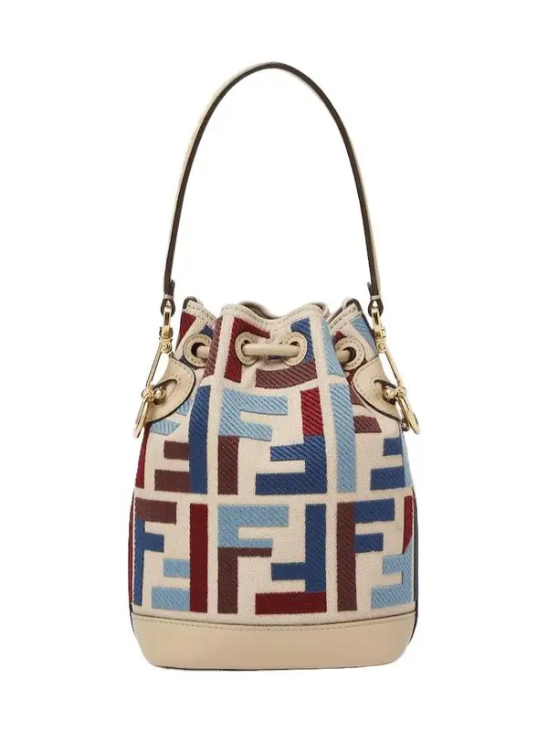 Fendi Mon Tresor Ff Embroidered Bucket Bag - Multicolour