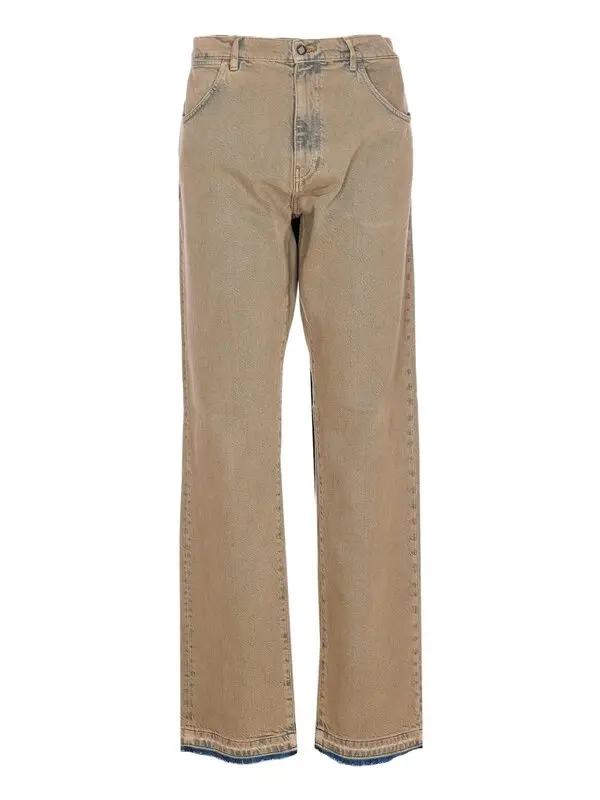 AMISH SUPPLIES James Wide-leg Jeans With Washed Effect - Nude
