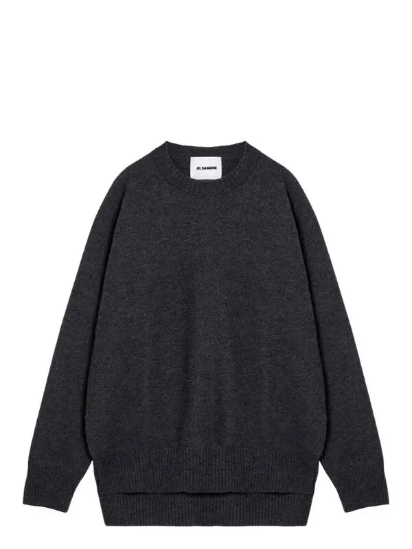JIL SANDER Wool Crewneck Jumper - Black